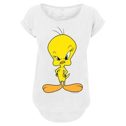 F4NT4STIC Long Cut T-Shirt Looney Tunes Angry Tweety in wei&szlig; | Gr.: S