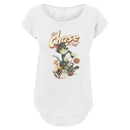 F4NT4STIC Long Cut T-Shirt Tom and Jerry TV Serie The Chase Is On in weiß | Gr.: M