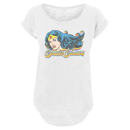 F4NT4STIC Long Cut T-Shirt DC Comics Superhelden Wonder Woman in wei&szlig; | Gr.: XL