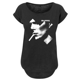 F4NT4STIC Long Cut T-Shirt David Bowie Smoke in schwarz | Gr.: L