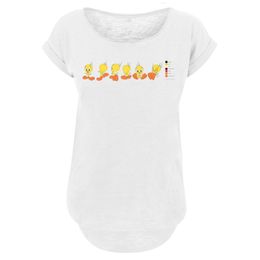 F4NT4STIC Long Cut T-Shirt Looney Tunes Tweety Pie Colour Code in wei&szlig; | Gr.: S