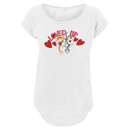 F4NT4STIC Long Cut T-Shirt Looney Tunes Bugs Bunny And Lola Valentines in wei&szlig; | Gr.: S