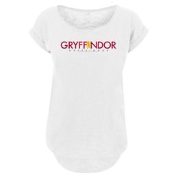 F4NT4STIC Long Cut T-Shirt Harry Potter Gryffindor Text in weiß | Gr.: S