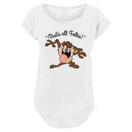 F4NT4STIC Long Cut T-Shirt Looney Tunes Taz That's All Folks in wei&szlig; | Gr.: XL