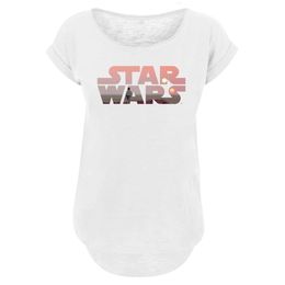 F4NT4STIC Long Cut T-Shirt Star Wars Tatooine Logo in wei&szlig; | Gr.: S