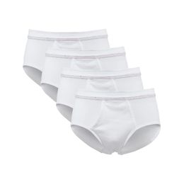 Erwin Müller Erwin Müller Baumwolle, Feinripp Slip 4er-Pack in weiß | Gr.: 6