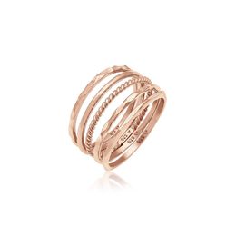 Elli Ring 925 Sterling Silber Geo, Ring Set in Rosegold | Gr.: 66