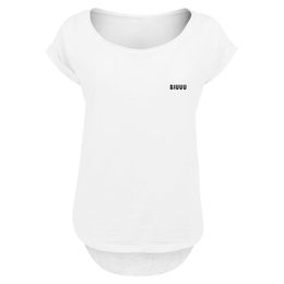 F4NT4STIC Long Cut T-Shirt SIUUU in wei&szlig; | Gr.: S