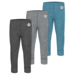 Normani Outdoor Sports 3er Pack Baby Merino Hose Unterhose Tutira in Blau/Grau/Anthrazit | Gr.: 62