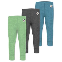 Normani Outdoor Sports 3er Pack Baby Merino Hose Unterhose Tutira in Blau/Anthrazit/Gr&uuml;n | Gr.: 68