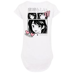 F4NT4STIC Long Cut T-Shirt Manga Anime Japan Grafik in wei&szlig; | Gr.: S