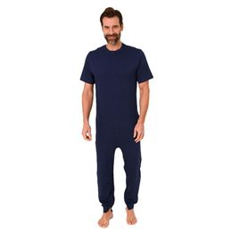 Normann Herren Pflegeoverall kurzarm mit langen Bein und Rei&szlig;verschlu&szlig; - 88598 in blau | Gr.: XS