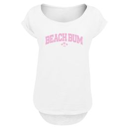 F4NT4STIC Long Cut T-Shirt Beach Bum Summer Varsity Retro in wei&szlig; | Gr.: S