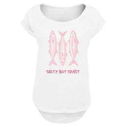 F4NT4STIC Long Cut T-Shirt Salty But Sweet Summer in wei&szlig; | Gr.: S