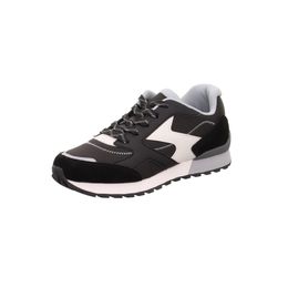 Superfit Leder-Sneakers "Dash" in Schwarz/ Wei&szlig;/ Grau | Gr.: 33