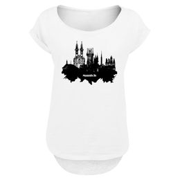 F4NT4STIC Long Cut T-Shirt Cities Collection - Munich skyline in wei&szlig; | Gr.: S