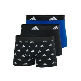 Adidas Boxershort 3er Pack in Schwarz/Wei&szlig;/Blau | Gr.: XL