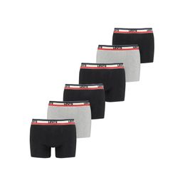 Levi's Levi ́s Boxershort 6er Pack in Schwarz/Grau | Gr.: M