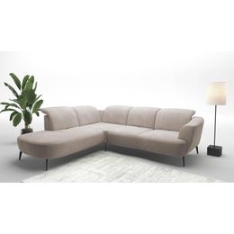 Sit & More Ecksofa SIT & MORE "Zoe", grau (elefant), B:300cm H:87cm T:267cm, 100% Polyester, Sofas, Ecksofa, ink.Sitztiefenverstellung, wahlweise mit Kopfteilverstellung