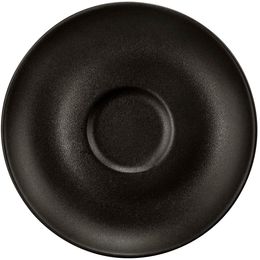 Untertasse Seltmann Weiden "Liberty - Velvet Black", schwarz, B:11,9cm H:2cm L:11,9cm T:11,9cm Ø:11,9cm, Porzellan, Speiseteller, Espressountertasse 12 cm