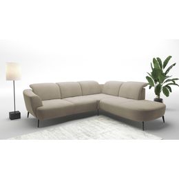 Sit & More Ecksofa SIT & MORE "Zoe", beige (nature), B:300cm H:87cm T:267cm, 95% Polyester, 5% Polyamid, Sofas, Ecksofa, ink.Sitztiefenverstellung, wahlweise mit Kopfteilverstellung