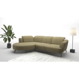 Sit & More Ecksofa SIT & MORE "Zoe", gr&uuml;n (olive), B:309cm H:87cm T:199cm, 100% Polyester, Sofas, Ecksofa, ink.Sitztiefenverstellung, wahlweise mit Kopfteilverstellung