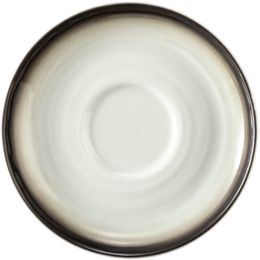 Untertasse Seltmann Weiden "Terra Corso", weiß (weiß, anthrazit, beige, grau), B:13,3cm H:2cm L:13,3cm T:13,3cm Ø:13,3cm, Porzellan, Speiseteller, Teeuntertasse 13,5 cm