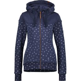 alife and kickin Kapuzensweatjacke ALIFE & KICKIN "Damen PalinaAK B", Damen, Gr. M, blau (marine melange), 50% Baumwolle 50% Polyester, Sweatjacken