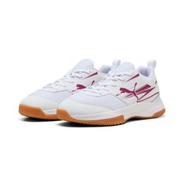 Hallenschuh Puma "VARION II JR", Gr. 33, Puma weiß, berry, Synthetik, Sportlich, Schuhe