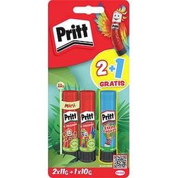 2 + 1 GRATIS: 2 Pritt Klebestifte 2x 11,0 g + GRATIS Klebestift blau 10,0 g