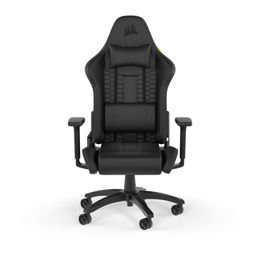 Corsair Gaming-Stuhl »TC100 RELAXED - Leatherette (Black)« () schwarz Stellen Sie Ihren Sitz mit einer Gasfeder aus Klasse-4-Stahl und einem...