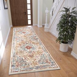 Hanse Home Teppich &raquo;Strozzi&laquo; rechteckig 8 mm H&ouml;he L&auml;ufer, Orientalisch, Kurzflor, Wohnzimmer, Schlafzimmer, Esszimmer blau Jute, Polyester, 