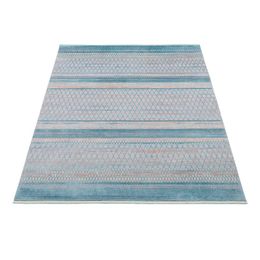 OCI DIE TEPPICHMARKE Teppich &raquo;FARBEN MASTER&laquo; rechteckig 8 mm H&ouml;he Klassisches Muster, eingefasst, in 3-D-Optik blau Polyester