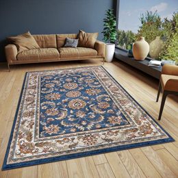 Hanse Home Teppich &raquo;Reni&laquo; rechteckig 8 mm H&ouml;he L&auml;ufer, Orientalisch, Kurzflor, Wohnzimmer, Schlafzimmer, Esszimmer Blau,Creme Oberfl&auml;che: 53%...