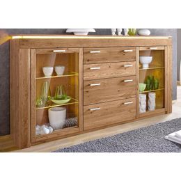 VOGL MÖBELFABRIK Highboard Breite 222 cm Wildeiche teilmassiv