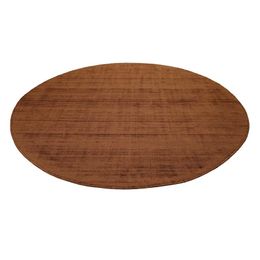 Esprit Teppich »Gil, ESP-39954« rund 8 mm Höhe handgewebt, seidig glänzend, schimmernde Farbbrillianz, Melangeeffekt terracotta braun Obermaterial:...