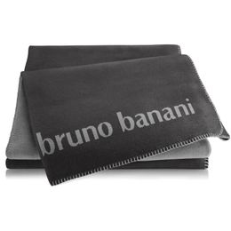 Bruno Banani Wohndecke »« mit modernem Zierstich anthrazit Obermaterial: 58% Baumwolle, 35% Polyacryl, 7% Polyester B/L: 150 cm x 200 cm