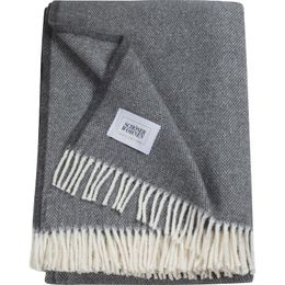 Schöner Wohnen Kollektion SCHÖNER WOHNEN-KOLLEKTION Wohndecke »Relax« mit Fransen, Kuscheldecke anthrazit/dunkelgrau/grau Obermaterial: 50% Baumwolle, 50% Polyacryl B/L: 140...