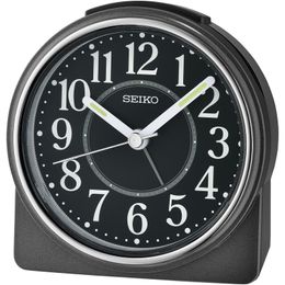 Seiko Quarzwecker Wecker, Schlafzimmer, Leuchtzeiger, durchlaufende Sekunde schwarz Formsch&ouml;ner Wecker