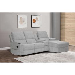 Home Affaire Ecksofa »NAPORI Multimediasofa, 3er Kinosessel XXL, L-Form, Cord« Kinosofa mit Relaxfunktion, Getränkehalter, Staufach und Staukasten...