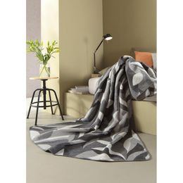 Biederlack Wohndecke »Dark Nature« mit floralem Blättermuster, mit Zierstich grau Obermaterial: 58% Baumwolle, 35% Polyacryl, 7% Polyester B/L: 150...