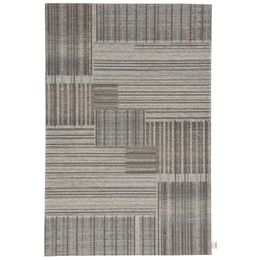 Tom Tailor HOME Teppich &raquo;Stripy Pat&laquo; rechteckig 5 mm H&ouml;he Flachgewebe, modernes Patchworkdesign, gestreift, Chenille, Wohnzimmer beige Baumwolle, 