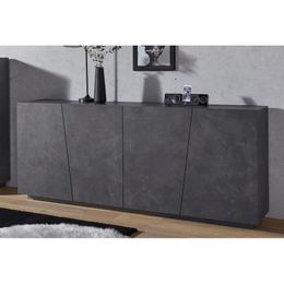 Inosign Sideboard &raquo;Vega&laquo; Kommode mit 4 T&uuml;ren, Breite 200 cm Zement-Optik 4 T&uuml;ren