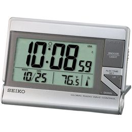 Seiko Quarzwecker Wecker, Digitalwecker, Schlafzimmer, Beleuchtung, Geschenkidee silberfarben 0 Nützlicher Wecker