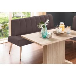 exxpo - SOFA FASHION Sitzbank »Costa, moderne Rückensteppung, bequem und elegant, hoher Holzfuß« hochwertige Detailverarbeitung, Frei im Raum...