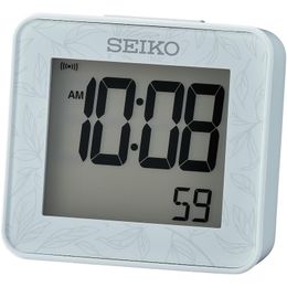 Seiko Quarzwecker Digitalwecker, Beleuchtung, Schlummerfunktion, Schlafzimmer, Geschenkidee hellblau Komfortabler Wecker