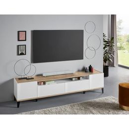 Inosign Lowboard »SunriseTV-Board, TV-Schrank« Breite 200 cm weißHG/ahorn pereira Maße B/T/H: ca. 200/40/47 cm