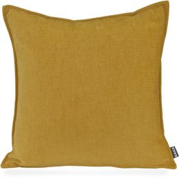 HOCK H.O.C.K. Dekokissen &raquo;Lucky&laquo; Sofakissen inkl. F&uuml;llung, 70x40cm, einfarbig, creme ecru, Dekokissen gelb, mais + unifarben Obermaterial: 100%...
