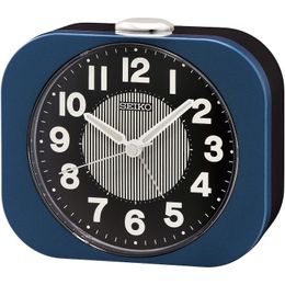 Seiko Quarzwecker Wecker, Leuchtzeiger, Schlummerfunktion, Schlafzimmer, Geschenkidee blau 0 Formschöner Wecker