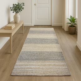 MyFlair MÖBEL & ACCESSOIRES Teppich »Natural Bengal« rechteckig 10 mm Höhe Juteteppich, Wendeteppich, handgeflochten, gestreift, auch als Läufer...